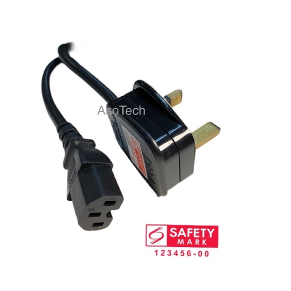 C15 Computer Kettle Plug 13 Amp UK 3 Pin Plug To IEC C15 Power Cord 1 ...