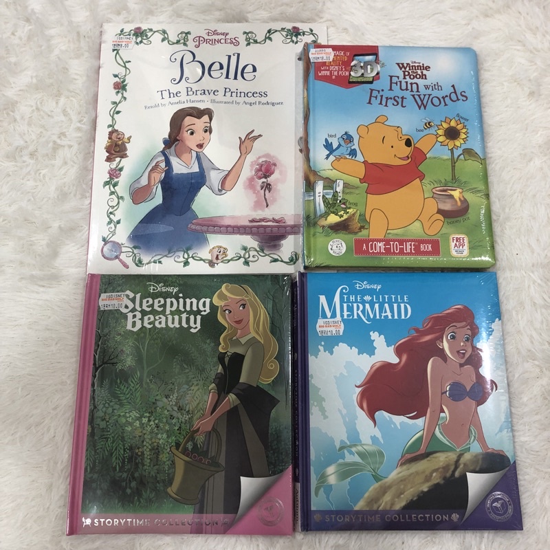 Disney Series English Story Books (Belle, Winnie the Pooh, Mermaid ...