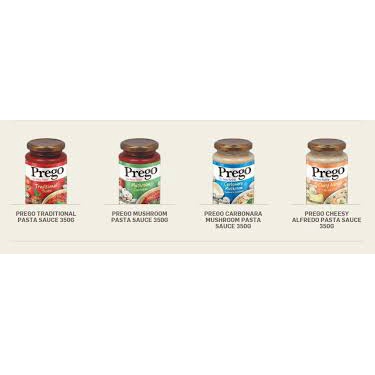 PREGO SOS PASTA TRADITIONAL/ CARBONARA MUSHROOM/ MUSHROOM/CHEESY ...