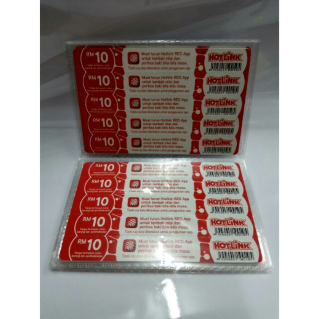 5pcs Maxis hotlink rm10 top up topup card kad tambah nilai | Shopee Malaysia