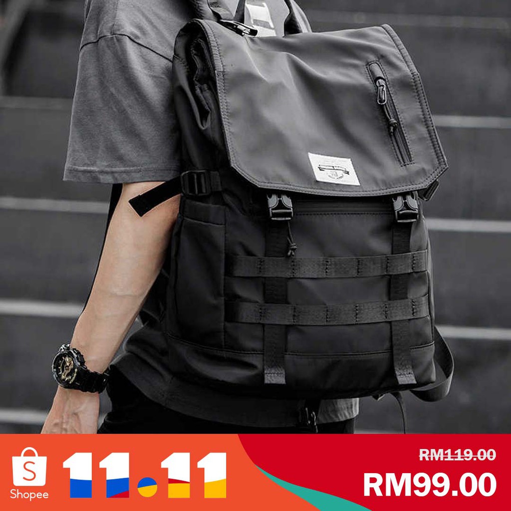 Korean Fashion Backpack Travel Bagpack Men Bag Shoulder Bag Waterproof ...