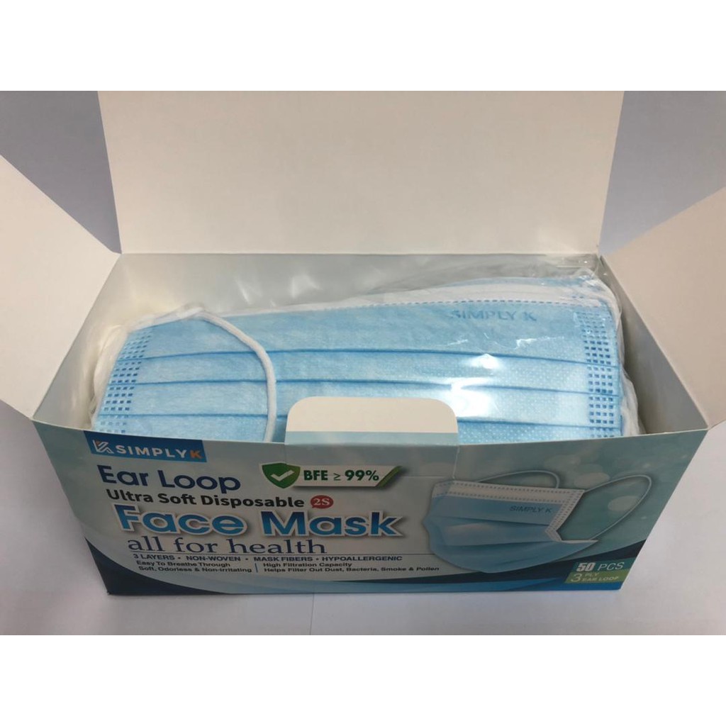 🔥HOT SALES🔥 Simply K Earloop Face Mask 3 Ply (Adult) | Shopee Malaysia
