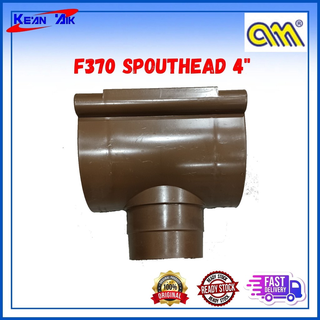 F370 Arensi-Marley Pvc Gutter Spouthead 4" (Brown) | Shopee Malaysia