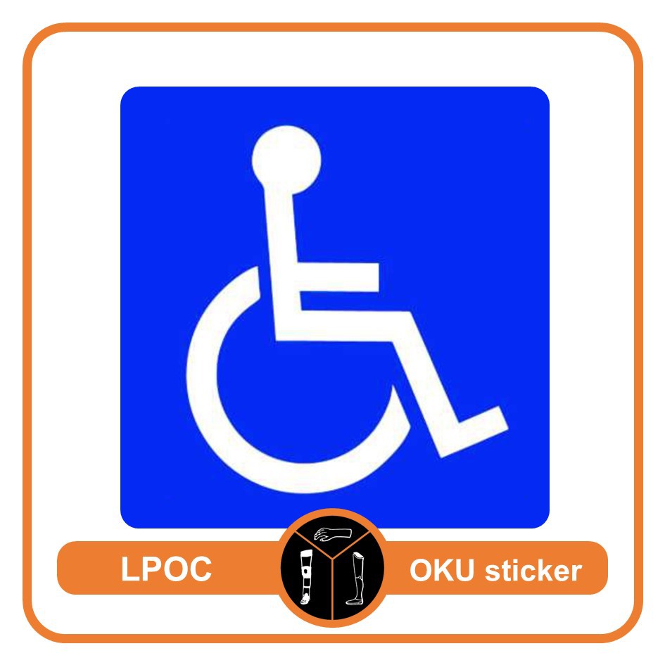 OKU sticker (JPJ approved sticker) - 2 pcs | Shopee Malaysia