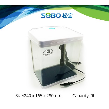 SOBO T-240F AQUARIUM Mini Tank Fish Tank 9L 小型鱼缸 | Shopee Malaysia