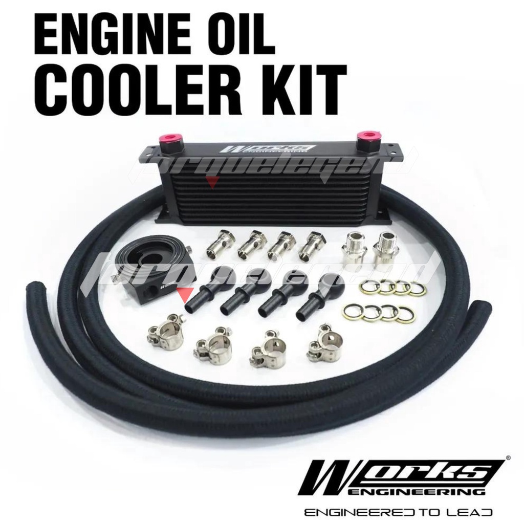 Works Engineering Universal Engine Oil Cooler Cooling Kit 13 rows Bar ...