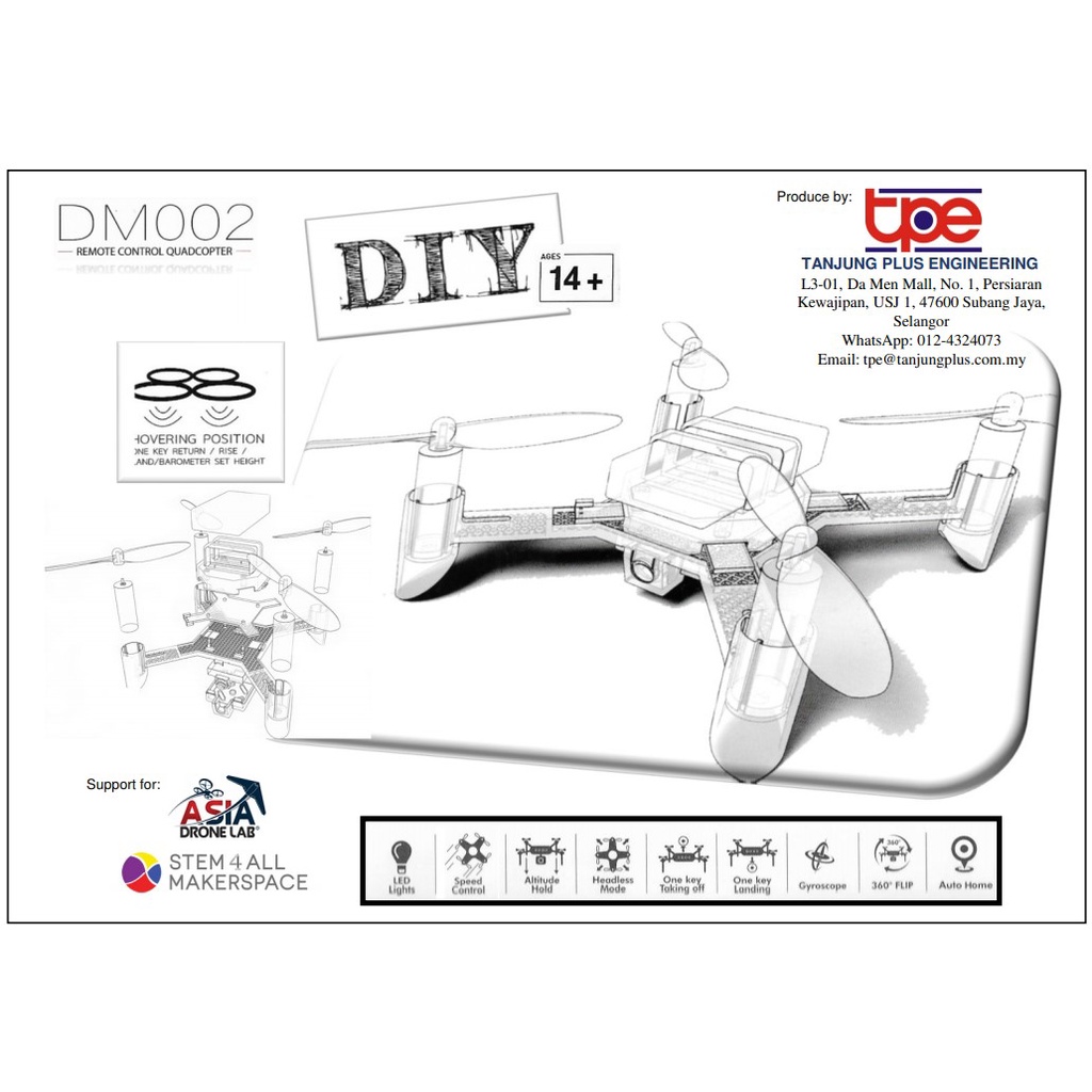 READY STOCK DRONE MICRO MINI QUAD COPTER KIT FOR BEGINNER KIDS AND ...