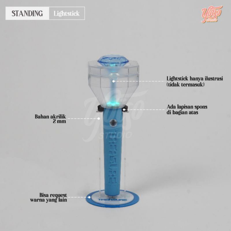 Standing Lightstick Treasure Logo Bottom | Acrylic Light Stick Stand ...