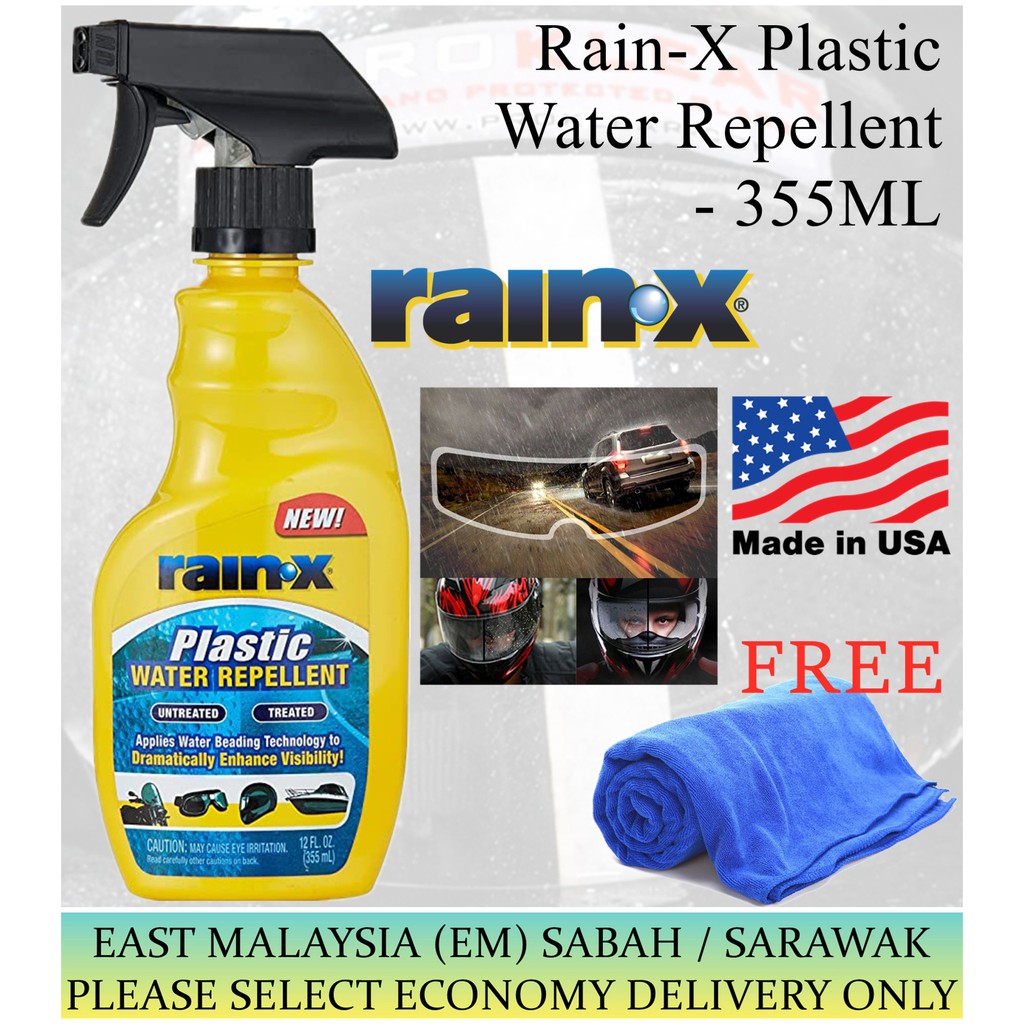 (100% Genuine Product) Rain‑X / Rain X Plastic Water Repellent - 355ML ...