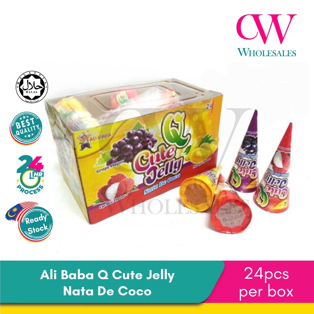 Ali Baba Q Cute Jelly Nata De Coco 24pcs Grape Lychee Mango Flavour ...