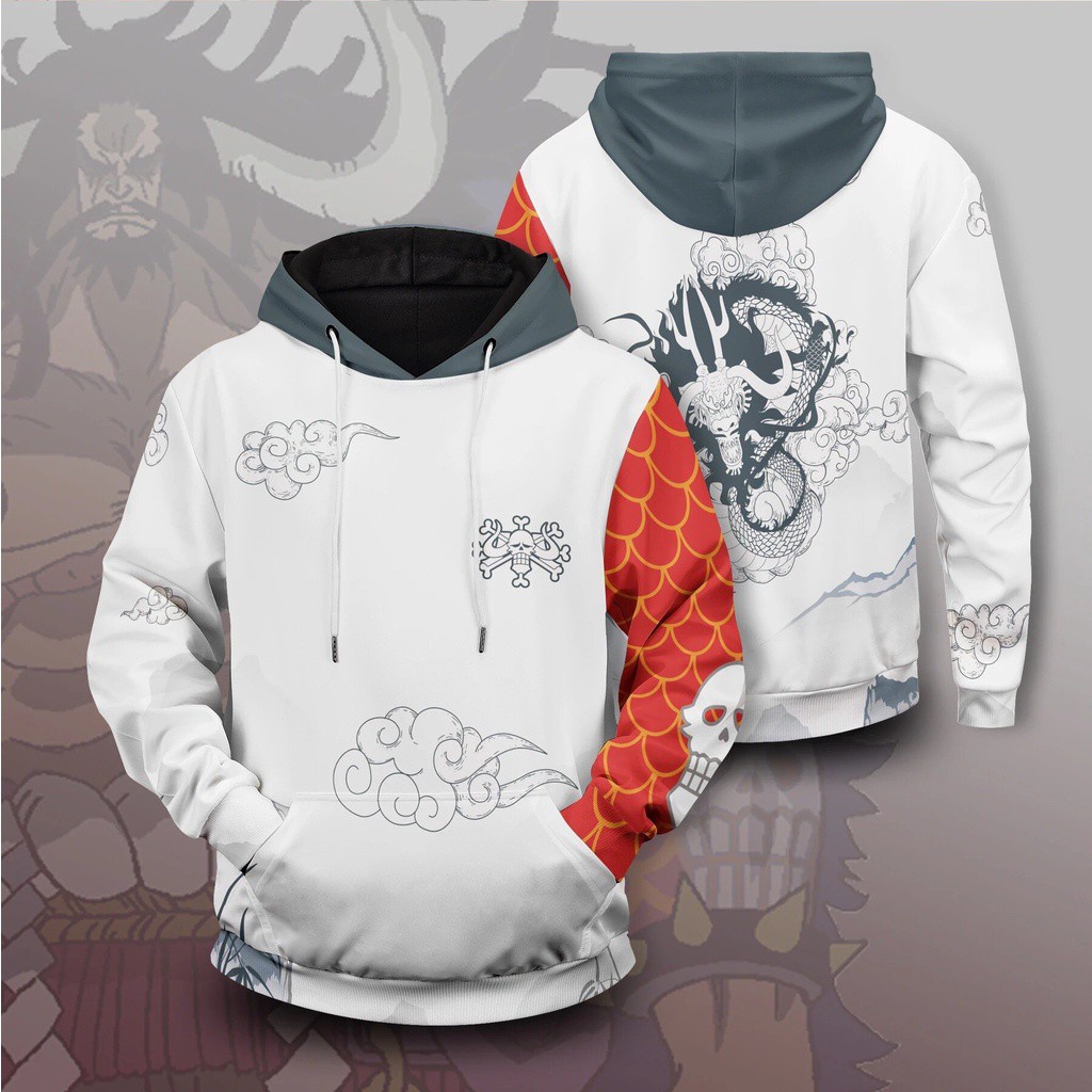 ONE PIECE Cosplay Luff Kaido 3D Printed Jackets Hoodie Sweatshirts ...