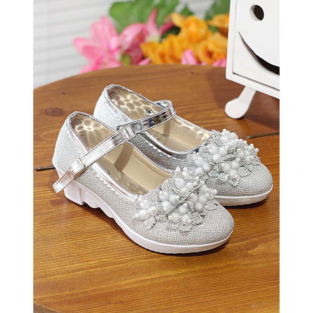 Pearl Pattern Girls Party Sandals/4-Year-Old Girls Shoes/MT-01 | Shopee ...