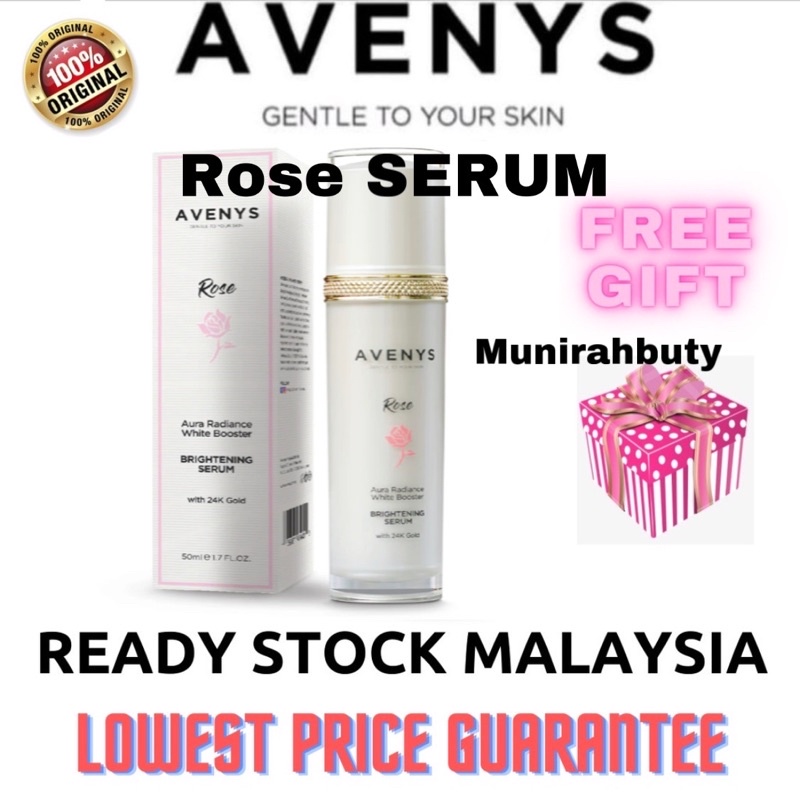 💗ORIGINAL HQ 💯 AVENYS ROSE SERUM l AURA RADIANCE WHITE BOOSTER SERUM ...