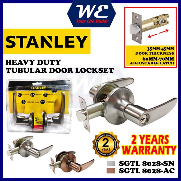 [100% Original] STANLEY Tubular Lever Lock SGTL8028SN/AC - 2 YEARS ...