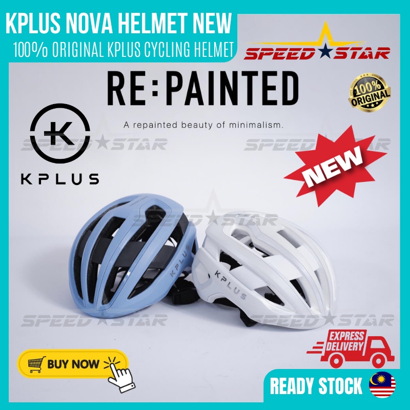 Kplus Nova Original New All White Limited Version Cycling Helmet Basikal Bicycle Bike Helmet ...