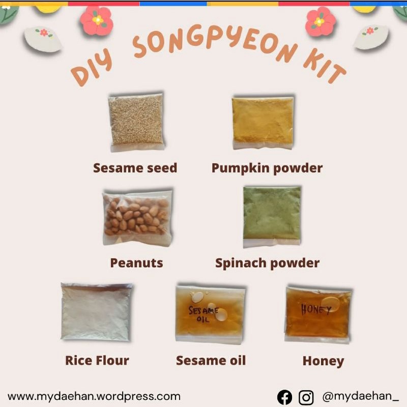 Songpyeon Kit with Recipe and Video Link (Korean Traditional Dessert ...