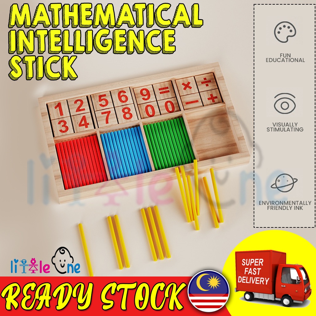 Wooden Digital Counting Stick Learning Box | Shopee Malaysia
