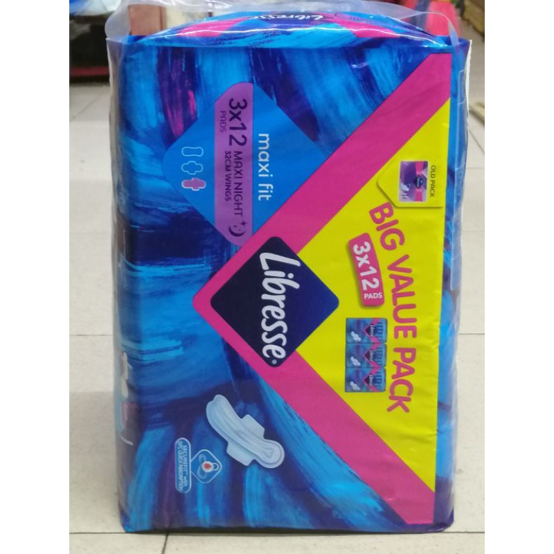 Libresse Maxi Night Wing 32cm (3x12 Pads) | Shopee Malaysia