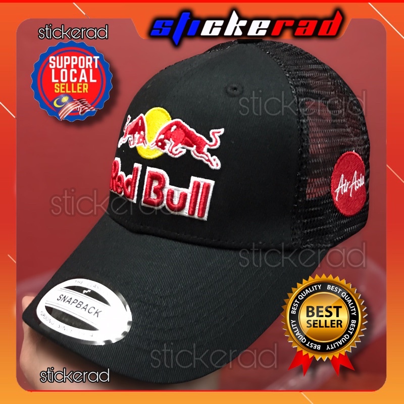 ‼️12.12‼️ TOPI REDBULL AIR ASIA CAP TRUCKER SNAPBACK MENS UNISEX CAP ...