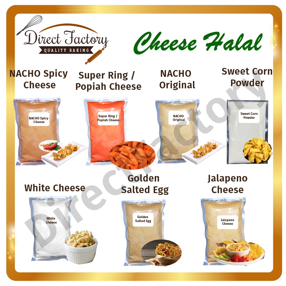 HALAL Cheese Powder cheesy Nacho Ori/ Seasoning/Nacho Spicy/Supering ...