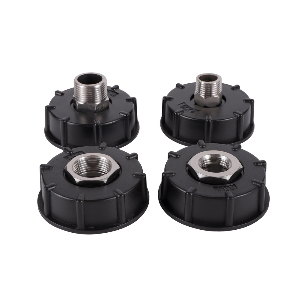 S60x6 Water Tank Connector Coarse Thread to 1/2" 3/4" Male Female ...