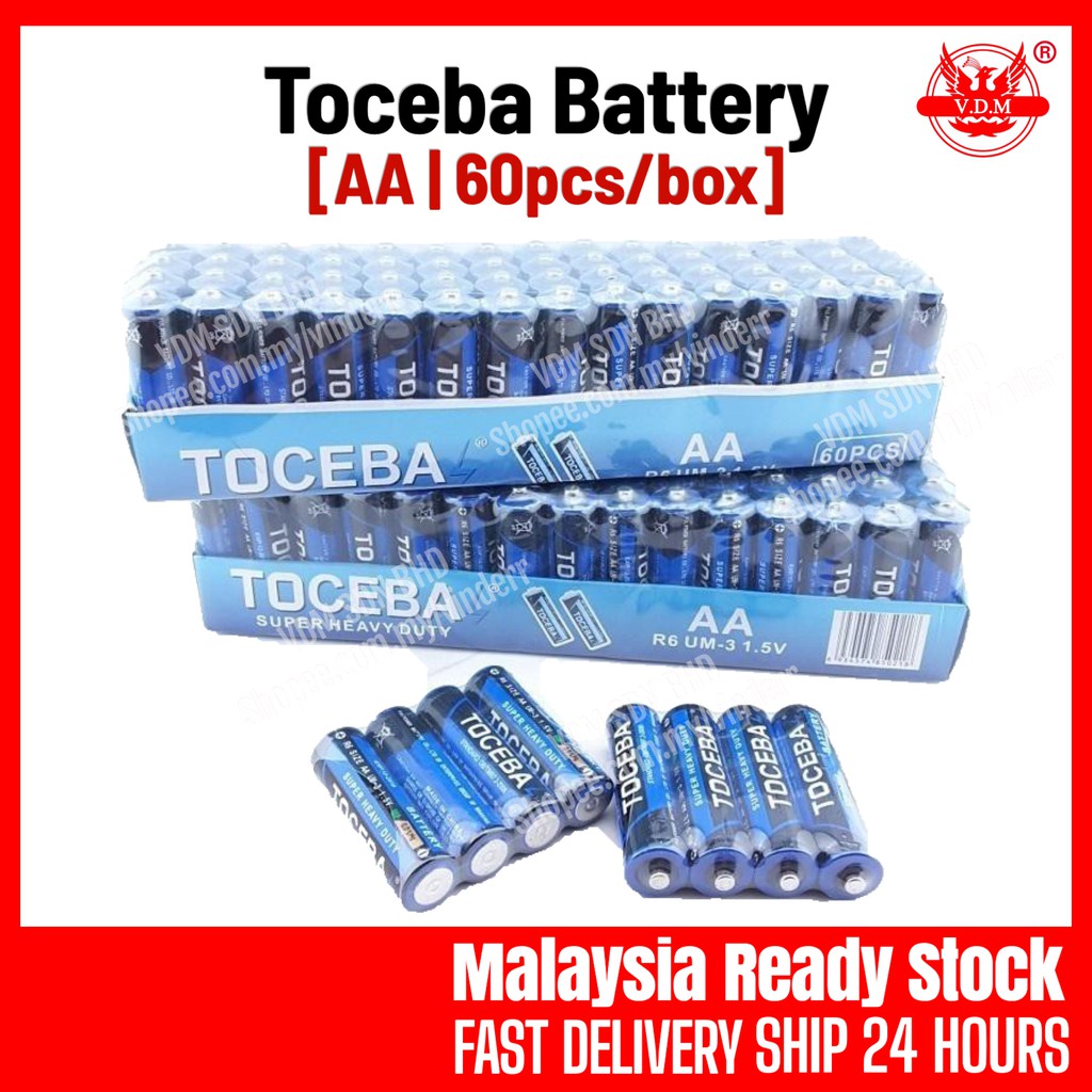 [VDM Ready Stock] 100% Original Tocebal Super Heavy Duty AA Battery ...