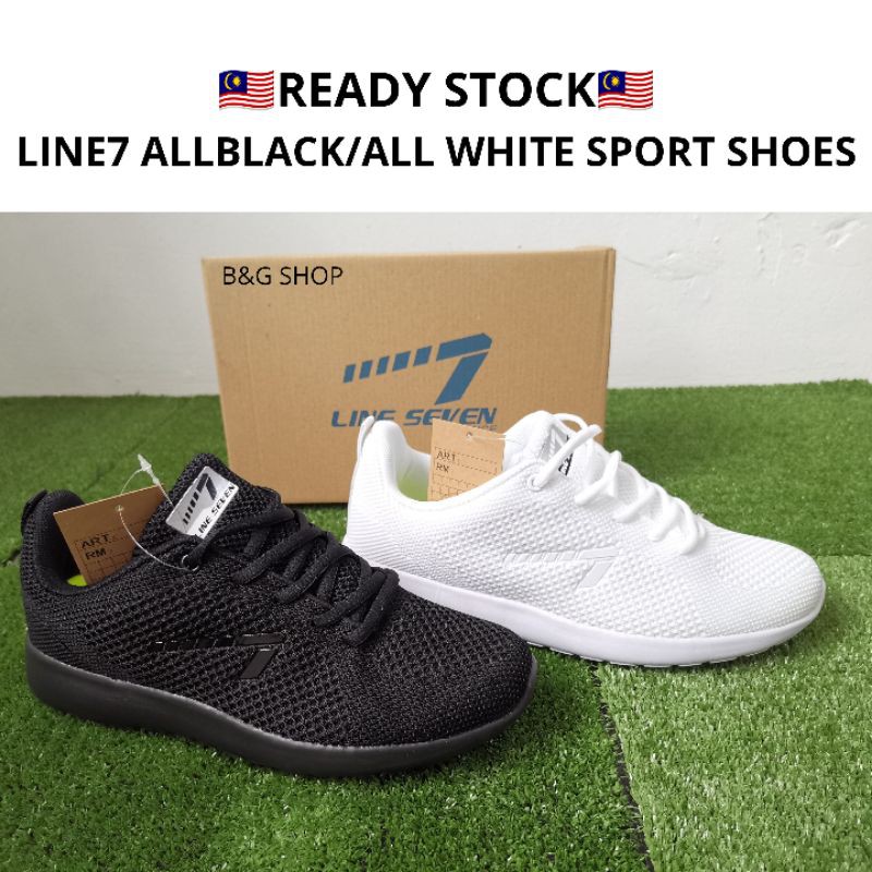 LINE7 6620/6610 ALLBLACK/ALLWHITE SPORT SHOES SCHOOL SHOES | Shopee ...