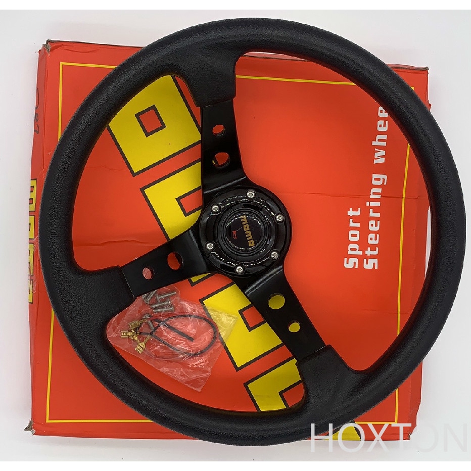 MOMO OMP STEERING Wheel Deep Dish Racing Steering Wheel 14"inch 350mm PU | Shopee Malaysia