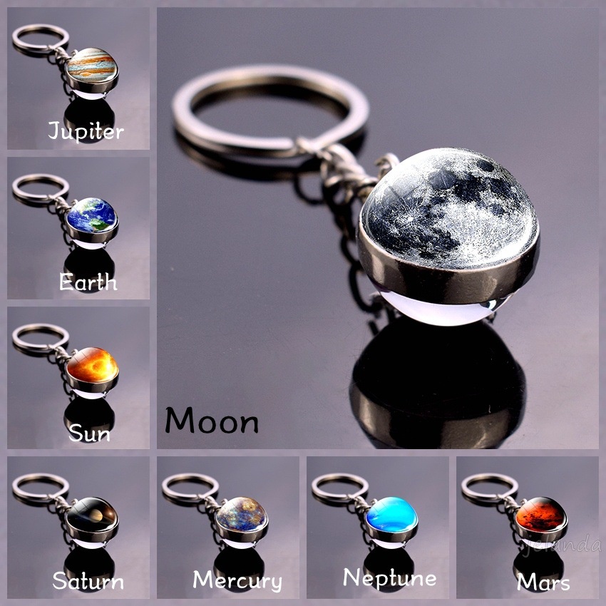 Solar System Planet Keychain Galaxy Nebula Space Universe Keyring Moon ...