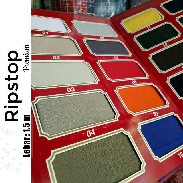 HITAM HIJAU KATUN Ripstop Fabric Material Combination Of Ribstok Plain ...