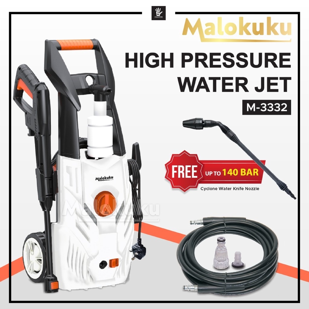 MALOKUKU Water Jet 高压水枪 120BAR Hight Smart Pressure Washer Car Wash ...