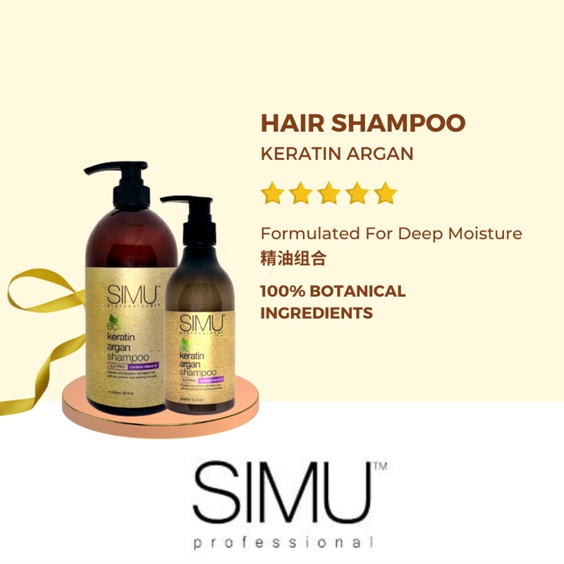 SIMU Professional Keratin Argan Shampoo (1000ML/250ML) | Shopee Malaysia