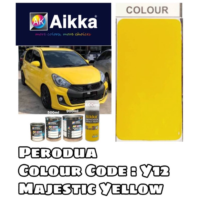 PERODUA Y12 MAJESTIC YELLOW - Aikka Oem Factory Colour | Shopee Malaysia