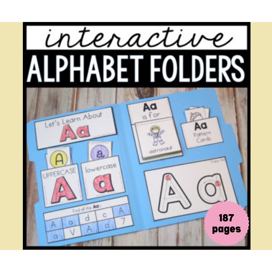 A278 - Printable Interactive Alphabet Folders/ Lapbooks 187 pages [PDF ...