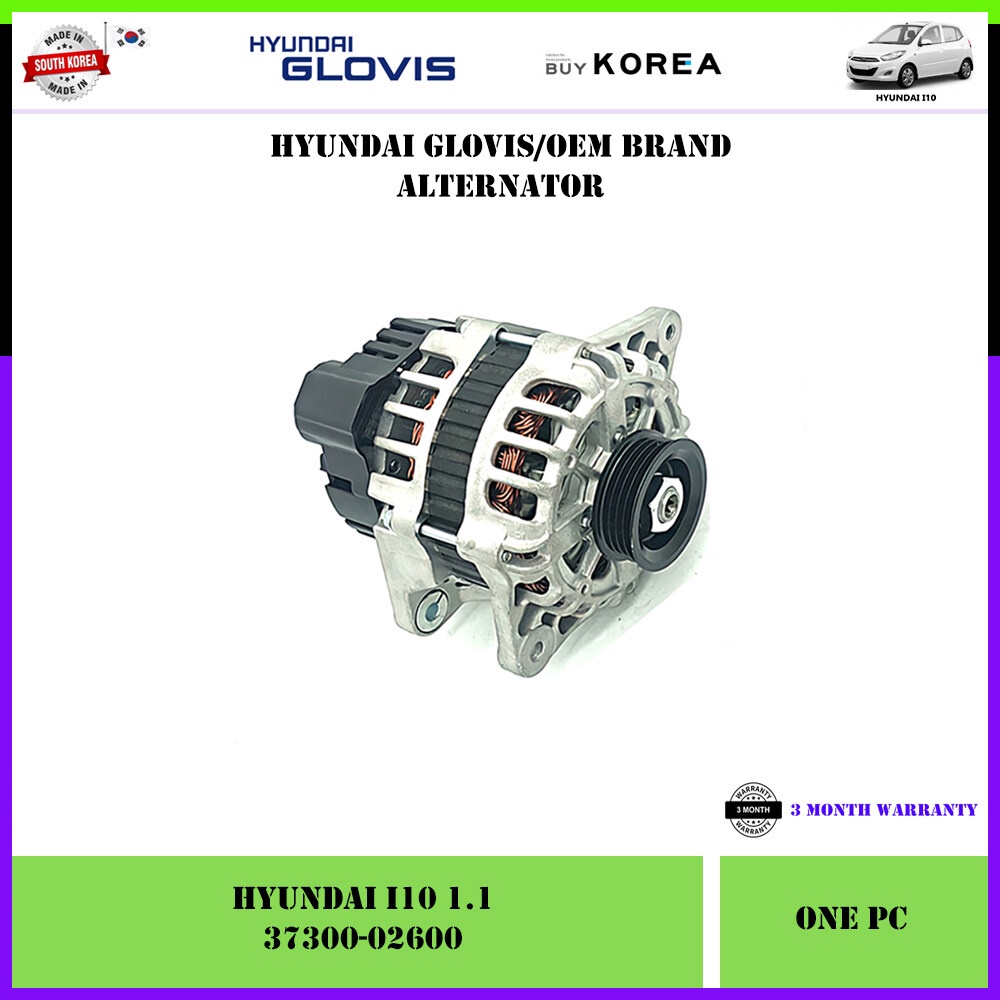 (IT-1) Hyundai I10 1.1 Hyundai Glovis Alternator 3 Pins (37300-02600 ...
