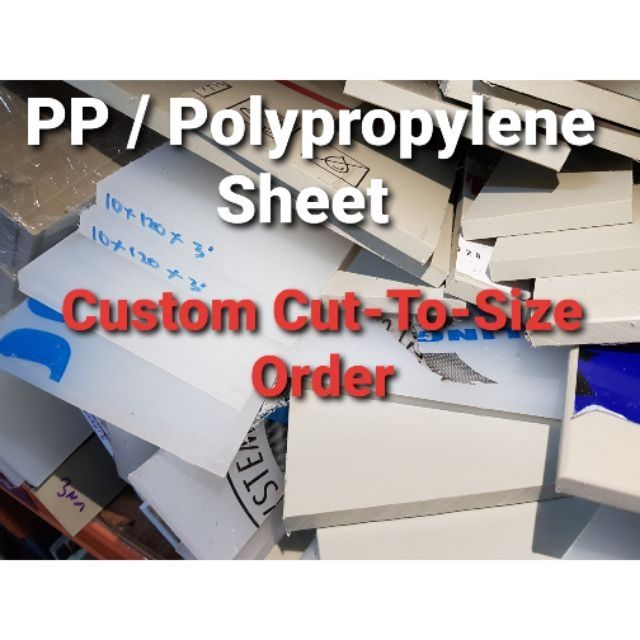 PP / Polypropylene Sheet ( Custom Cut-To-Size Order ) 100% virgin ...