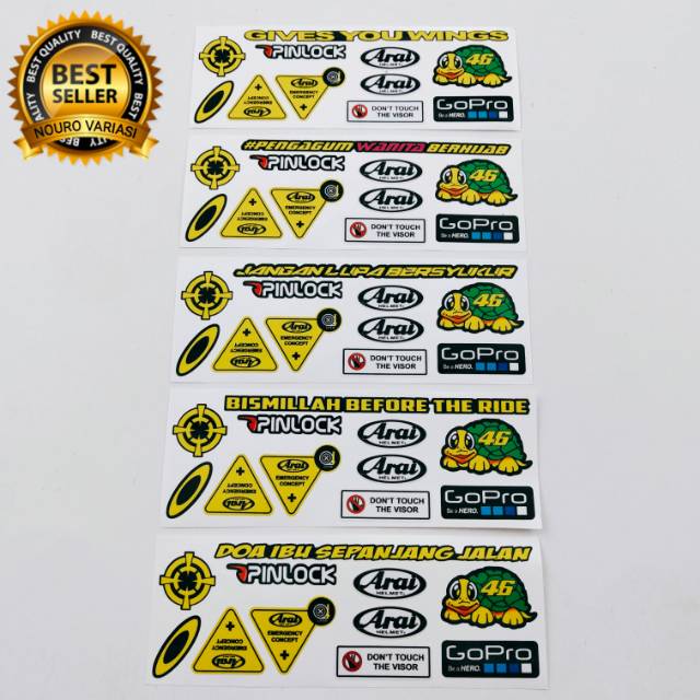 Quality ARAI helmet visor helmet sticker warning | Shopee Malaysia