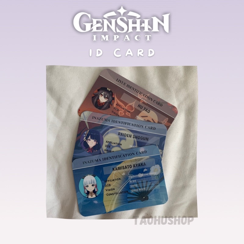 Genshin Impact ID Card V1 | Shopee Malaysia
