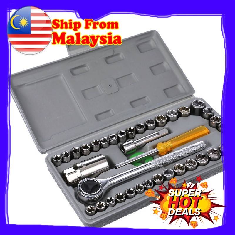 Combination Set Socket Wrench Set (40pcs) | Shopee Malaysia