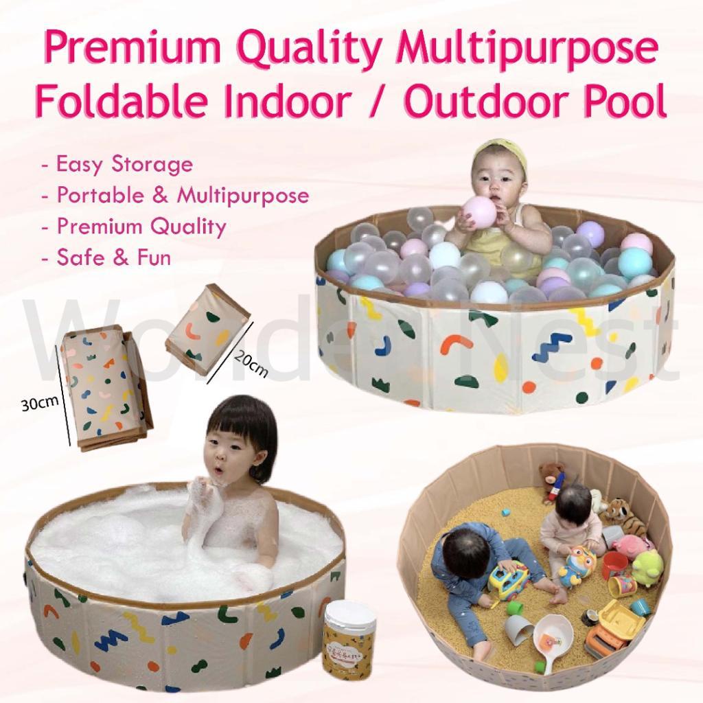 WonderNest Premium Foldable Indoor Outdoor Messy Sensory Play Pool Ball ...