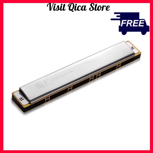 28 Hole Wide Range Harmonica Key of C Tremolo Harmonica Mouthorgan ...