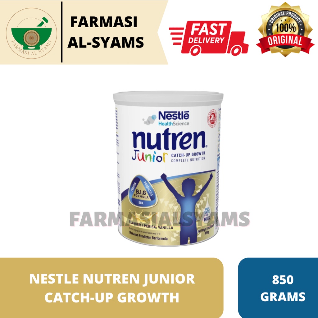 NESTLE NUTREN JUNIOR COMPLETE NUTRITION MILK POWDER VANILLA 850G ...