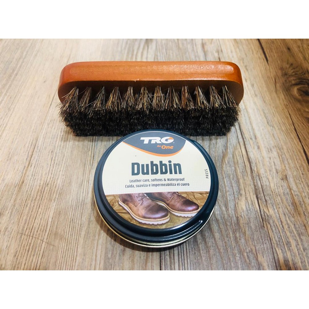 ( Combo Set )TRG Dubbin Tin 65ML / 125ML + Horse Hair Brush 13.5CM ...