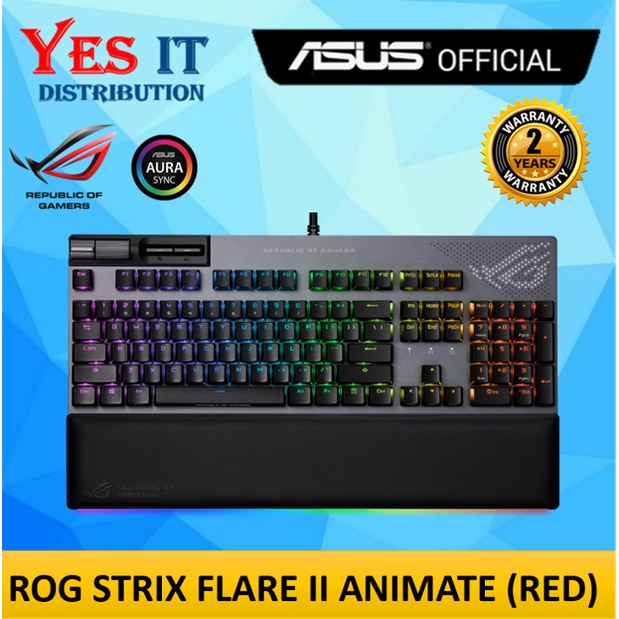 ASUS ROG Strix Flare II Animate Gaming Mechanical Keyboard with AniMe ...