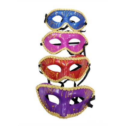 Gold Lines Party Mask Fancy Dress up Costume Props Party Favor ...