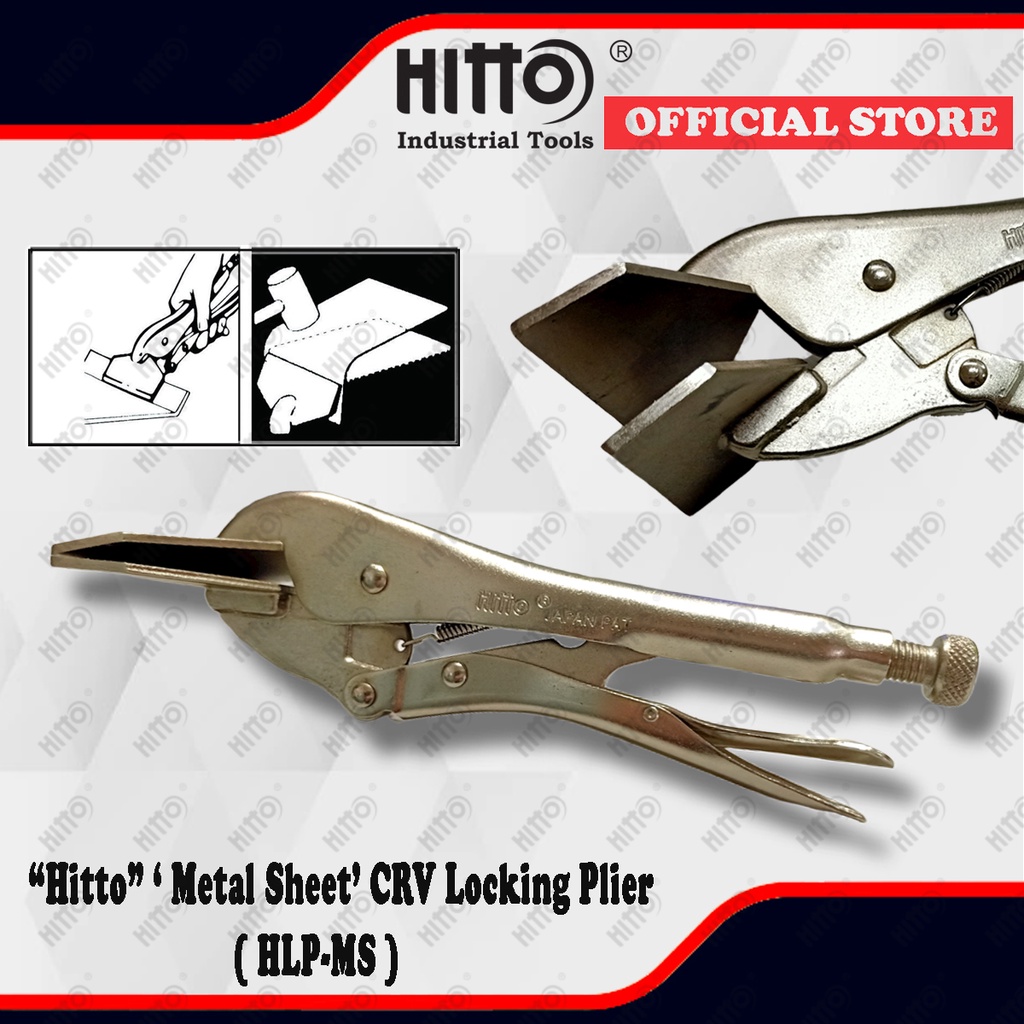 [ HITTO ] Metal Sheet Locking Clamp Plier/Multi-functional Flat Mouth ...