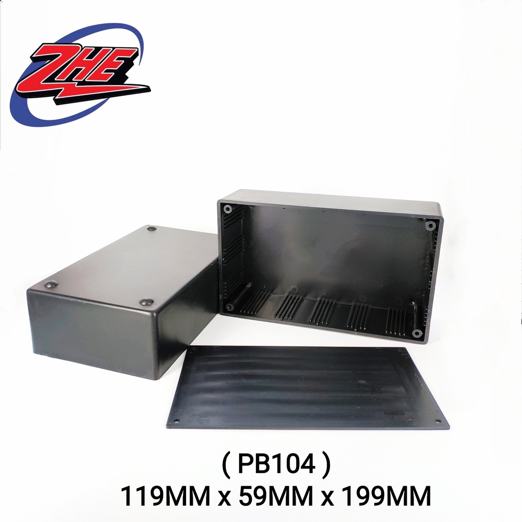 BLACK PLASTIC ELECTRONICS PROJECT BOX ENCLOSURE HOBBY CASE WITH SCREW ...