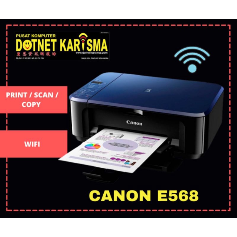 PRINTER CANON : PIXMA Ink Efficient E510/E568(WIFI) | Shopee Malaysia