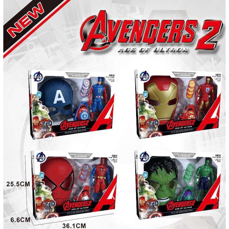 Ready stock Avengers Mask/launcher/doll. Spider-Man/Captain America ...