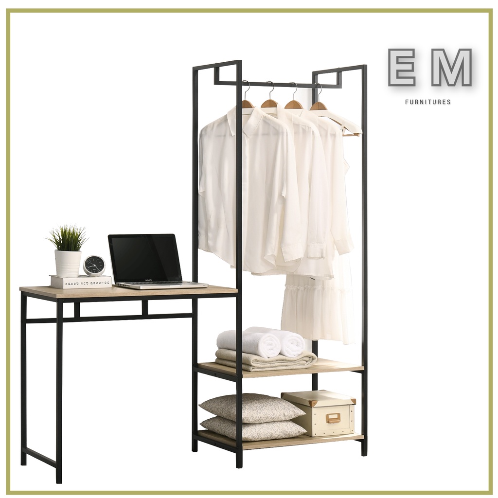 EM Nikki Study Desk With Wardrobe / Computer Table With Wardrobe ...